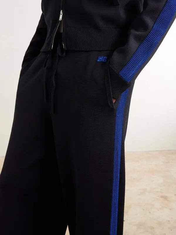 WALES BONNER Straight-leg Logo-embroidered Knitted Drawstring Sweatpants