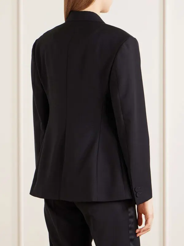 WALES BONNER Gallery Satin-trimmed Wool-twill Jacket