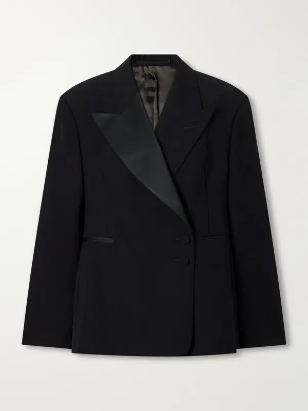 WALES BONNER Gallery Satin-trimmed Wool-twill Jacket