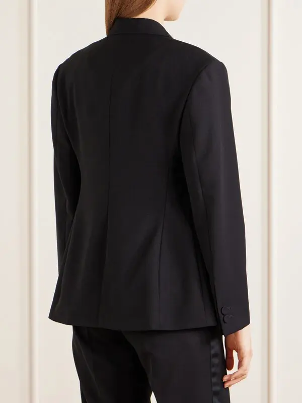 WALES BONNER Gallery Satin-trimmed Wool-twill Jacket