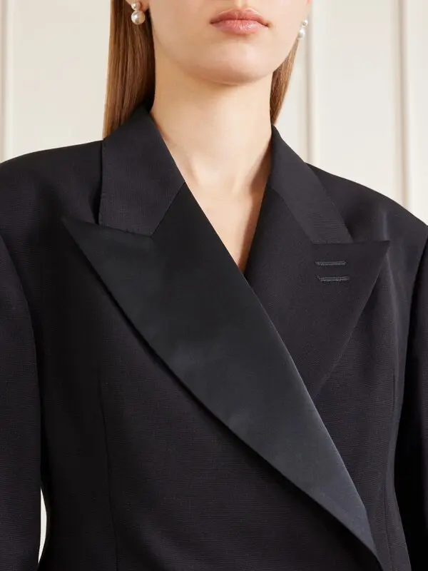 WALES BONNER Gallery Satin-trimmed Wool-twill Jacket