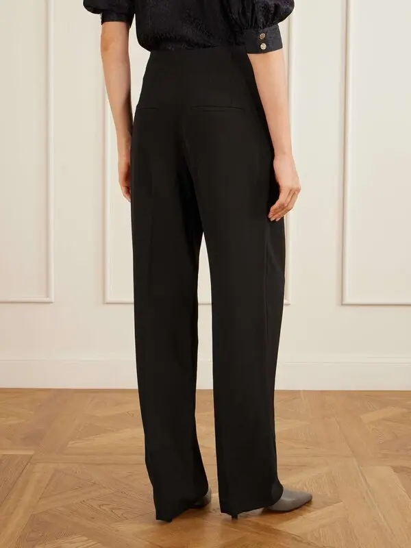 Veronica Beard Kenneth Stretch-crepe Wide-leg Pants