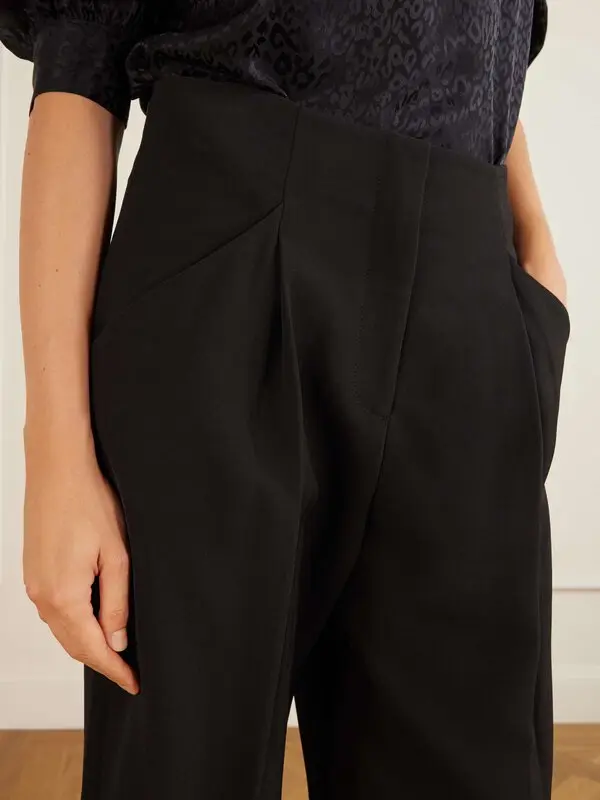 Veronica Beard Kenneth Stretch-crepe Wide-leg Pants