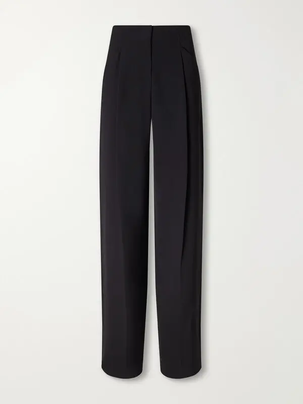 Veronica Beard Kenneth Stretch-crepe Wide-leg Pants - Black