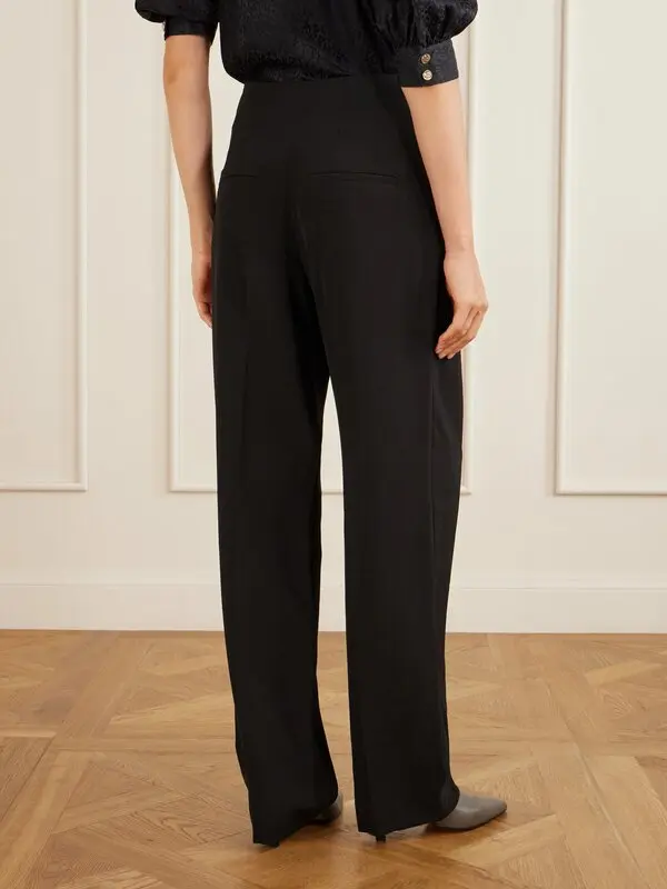 Veronica Beard Kenneth Stretch-crepe Wide-leg Pants