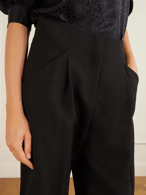 Veronica Beard Kenneth Stretch-crepe Wide-leg Pants