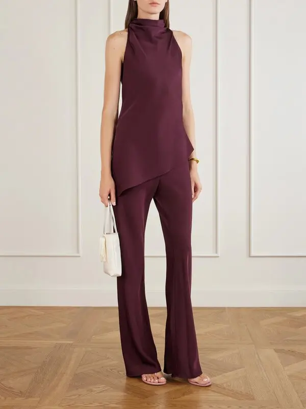Veronica Beard Radford Crepe Satin Blouse
