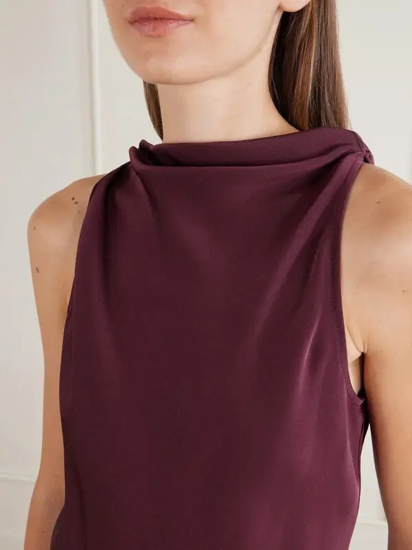 Veronica Beard Radford Crepe Satin Blouse