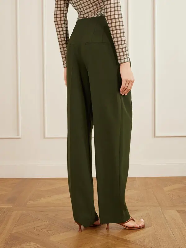 Veronica Beard Kenneth Stretch-crepe Wide-leg Pants
