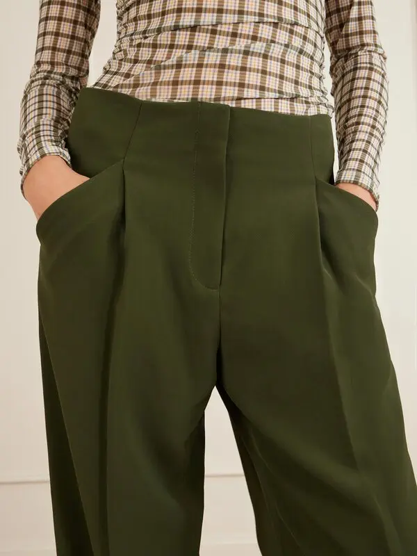 Veronica Beard Kenneth Stretch-crepe Wide-leg Pants
