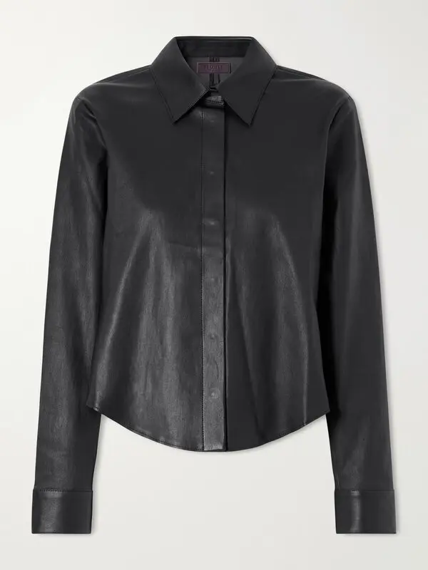 Stouls Alba Leather Shirt - Black