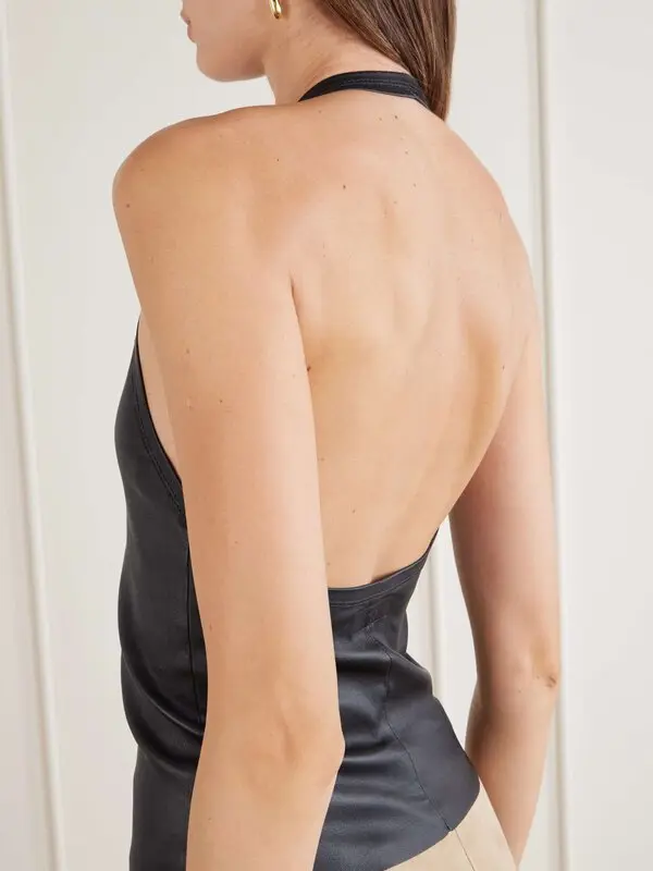 Stouls Leather Halterneck Tank