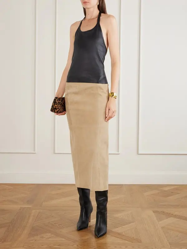 Stouls Leather Tank Top - Black
