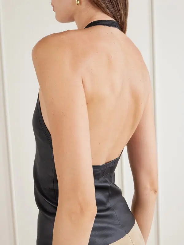 Stouls Leather Tank Top - Black
