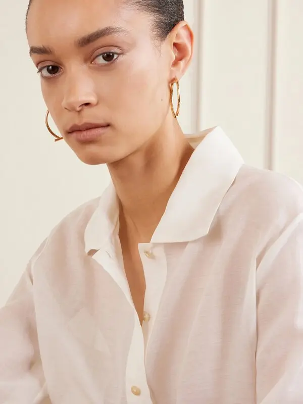 TABAYER 18-karat Yellow Hoop Earrings