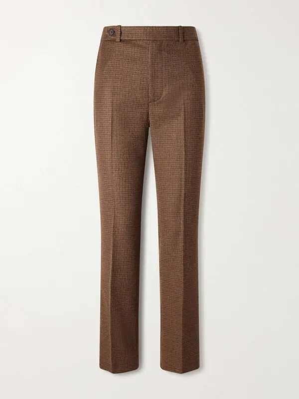Polo Ralph Lauren Houndstooth Cotton-blend Straight-leg Pants