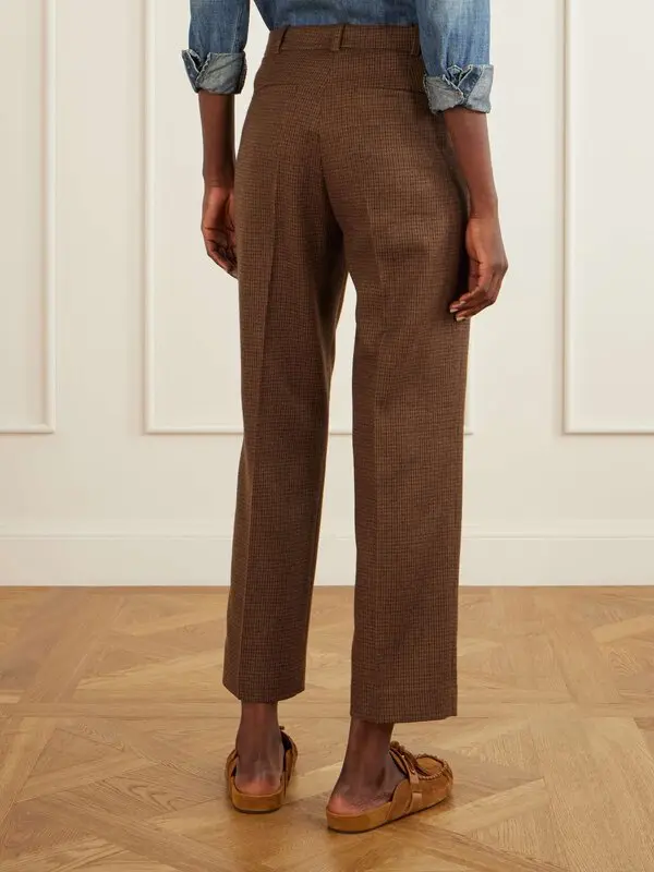 Polo Ralph Lauren Houndstooth Cotton-blend Straight-leg Pants