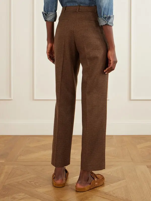 Polo Ralph Lauren Houndstooth Cotton-blend Cropped Trousers