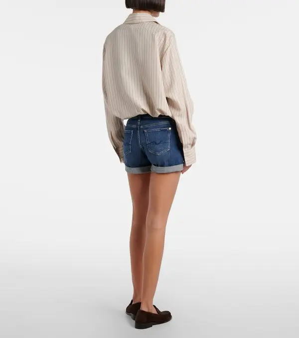 7 For All Mankind Mid-rise Denim Shorts