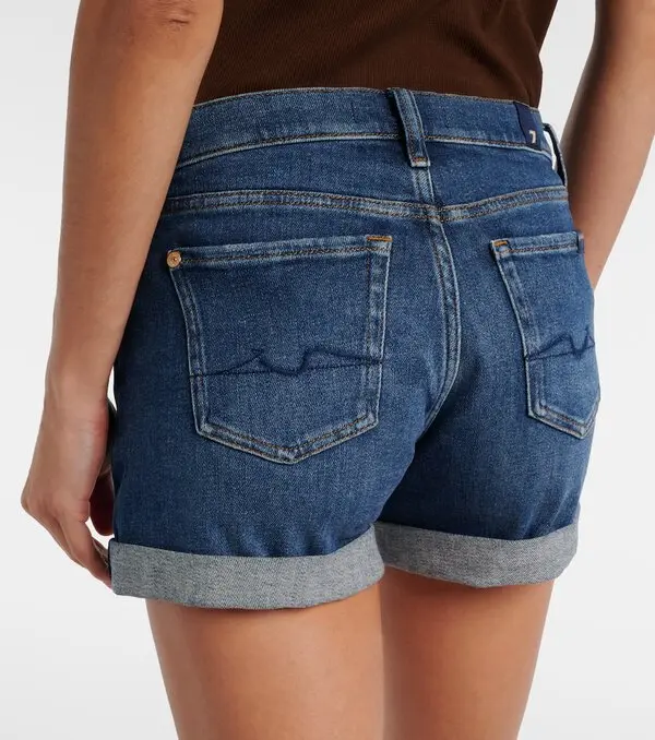 7 For All Mankind Mid-rise Denim Shorts