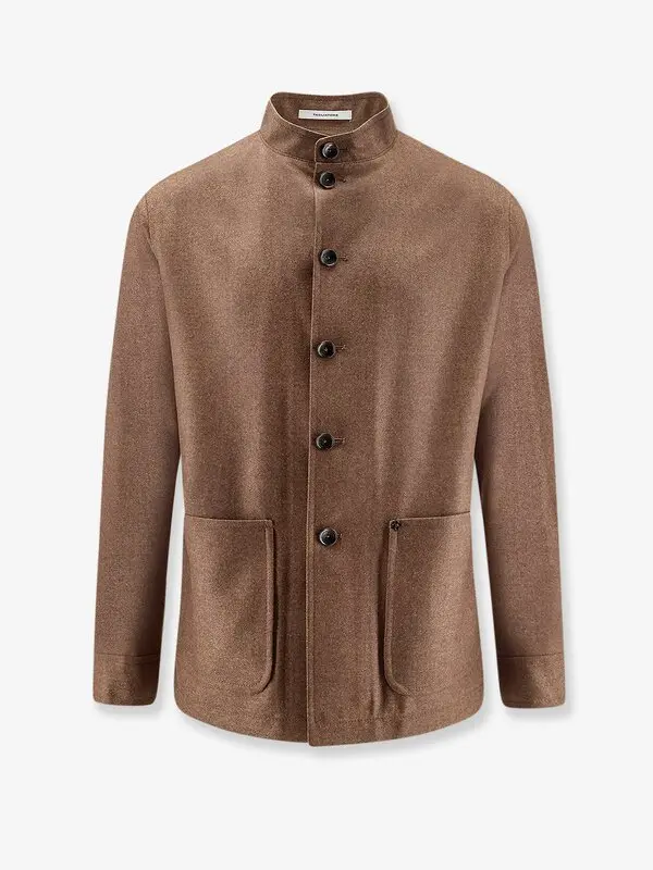 Tagliatore Mandarin Collar Blazer In Loro Piana Fabric
