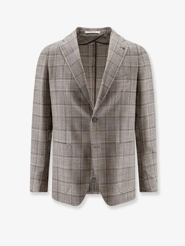 Tagliatore Singlebreasted Virgin Wool And Silk Blazer