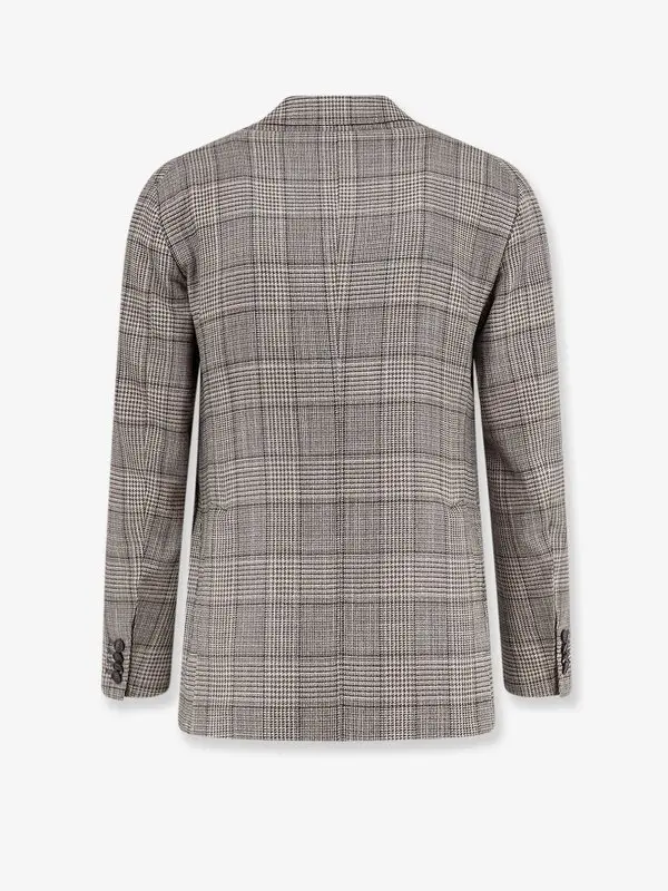 Tagliatore Singlebreasted Virgin Wool And Silk Blazer