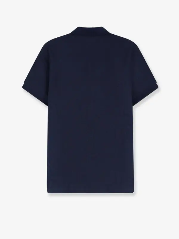 Burberry Cotton Polo Shirt With Embroidered Logo