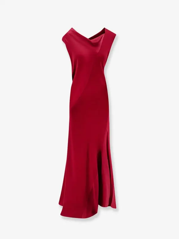 Alberta Ferretti Viscose Long Dress - Red
