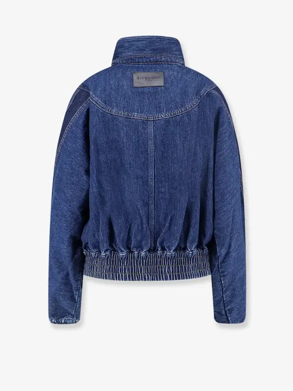 Givenchy Denim Jacket With Embroidered Lettering Logo