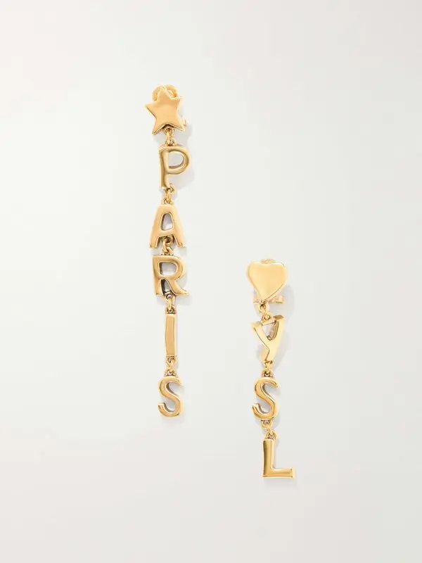 Saint Laurent Paris -tone Earrings