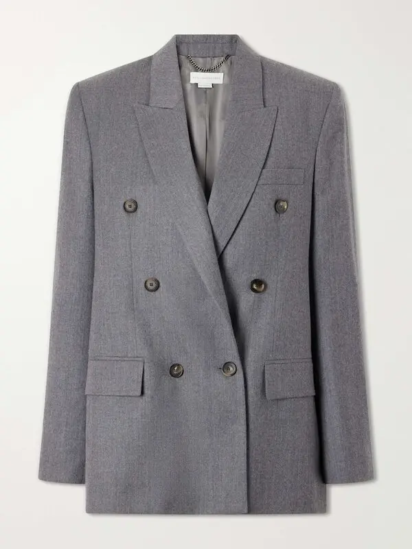 Stella McCartney Double-breasted Oversized Wool Blazer