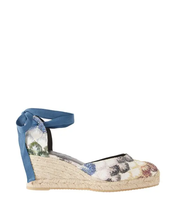 Missoni Eva Wedge Espadrille Sandals - Blue
