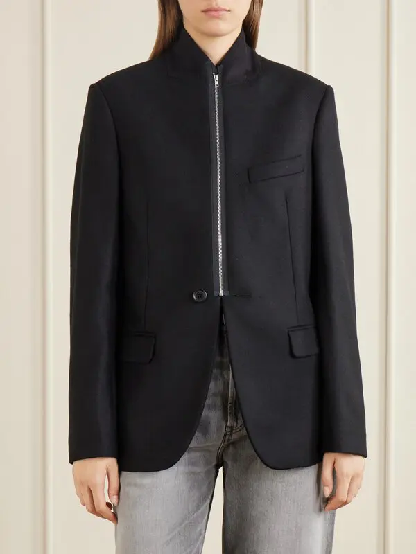 MAISON MARGIELA Wool-blend Zip-up Blazer