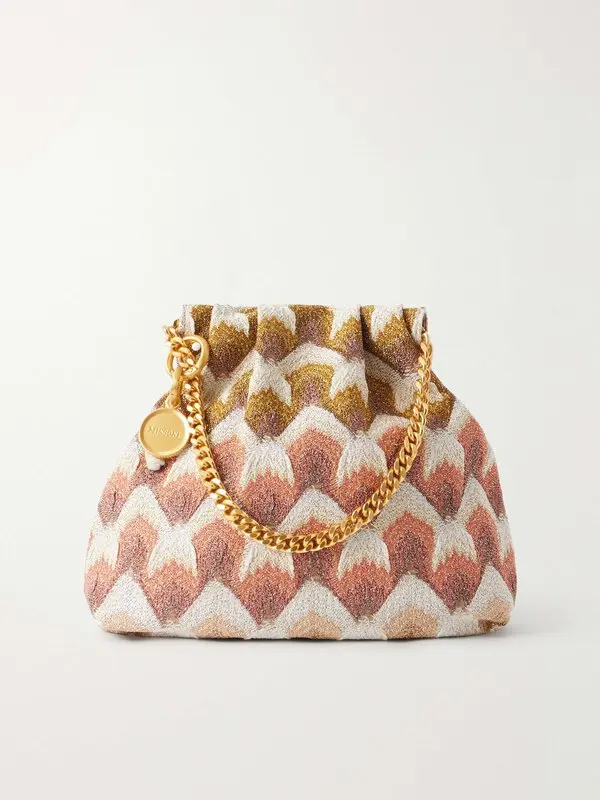 Missoni Crochet-knit Drawstring Bag