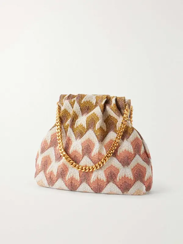 Missoni Crochet-knit Drawstring Bag