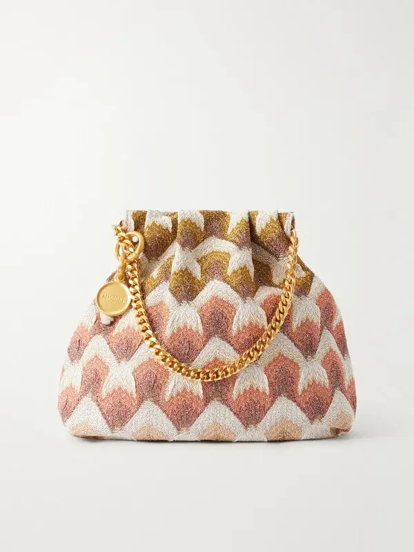 Missoni Crochet-knit Drawstring Bag