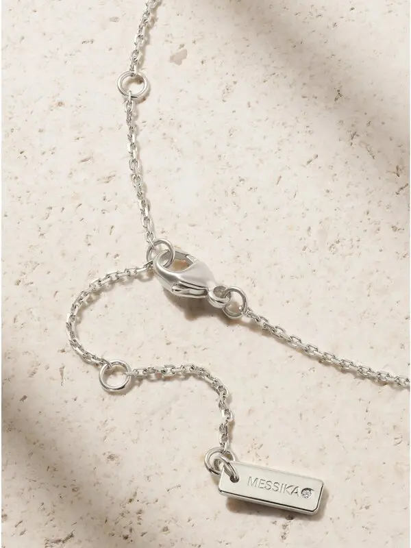 Messika My Twin Diamond Necklace In 18-karat White