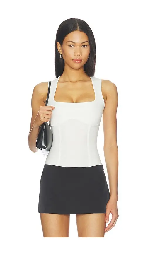FLEUR DU MAL Organic Cotton Scoop Neck Bodysuit - Ivory