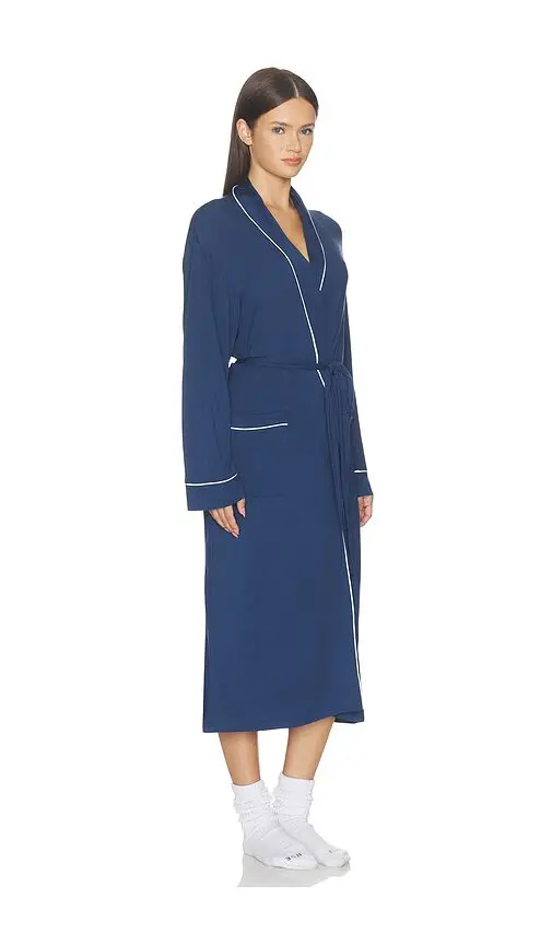 Eberjey Gisele Long Robe In Navy
