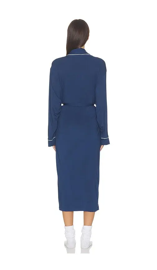 Eberjey Gisele Long Robe In Navy