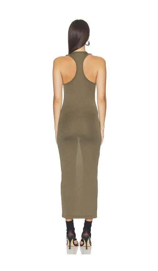 Fear Of God Soft Rib Racerback Dress - Moss