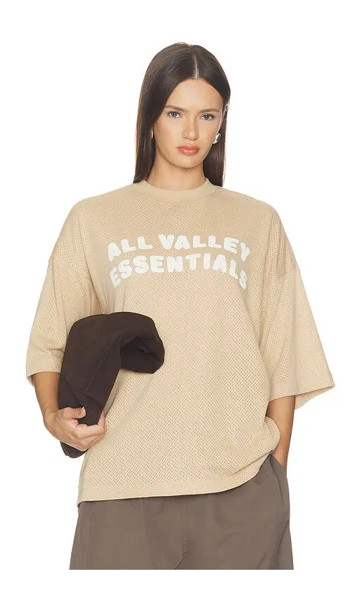 Fear Of God Merch Tee In Nude - Ginger