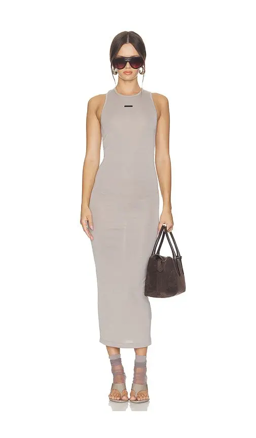 Fear Of God Soft Rib Racerback Dress - Seal