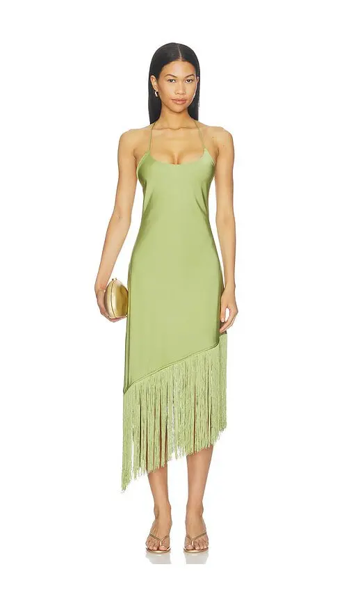 MORE TO COME Natalina Fringe Midi Dress