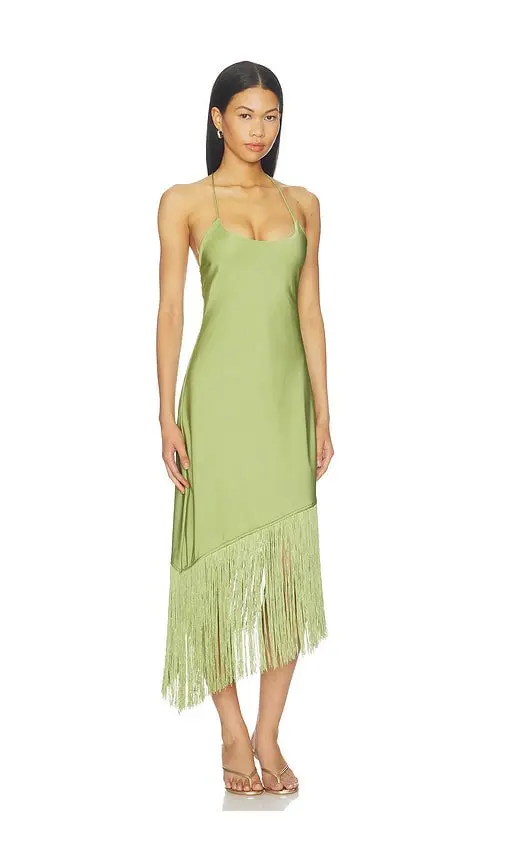 MORE TO COME Natalina Fringe Midi Dress
