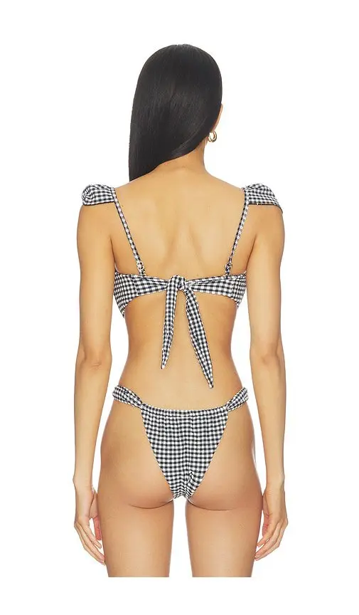 MONTCE Cabana Bikini Top In Black & White