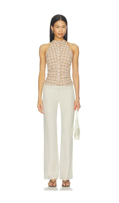 ALL THE WAYS Karie Button Front Top In Multi