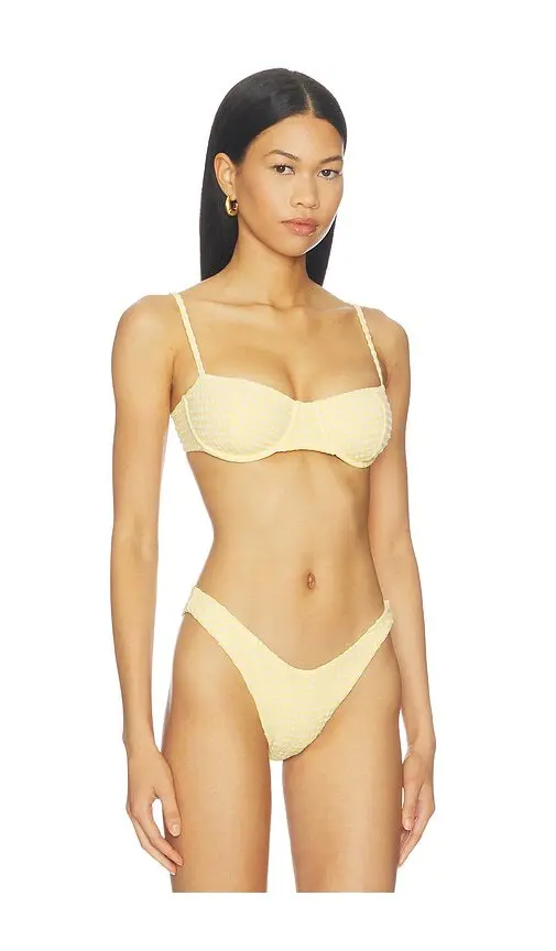 Devon Windsor Laurel Bikini Top In Yellow
