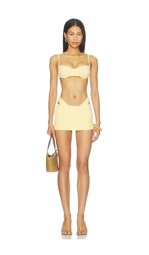 Devon Windsor Laurel Bikini Top In Yellow